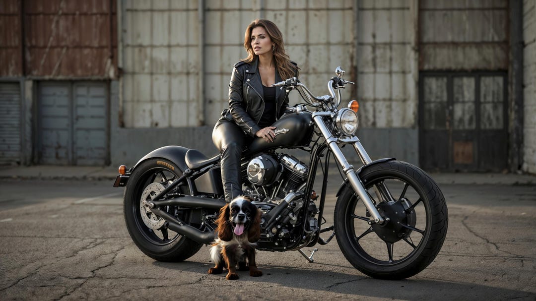 Printable Picture of a Very Attractive Woman Riding a Chopper ...