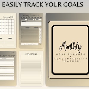 Digital Planner, Minimalist Printable Planner, Goal Planner ...