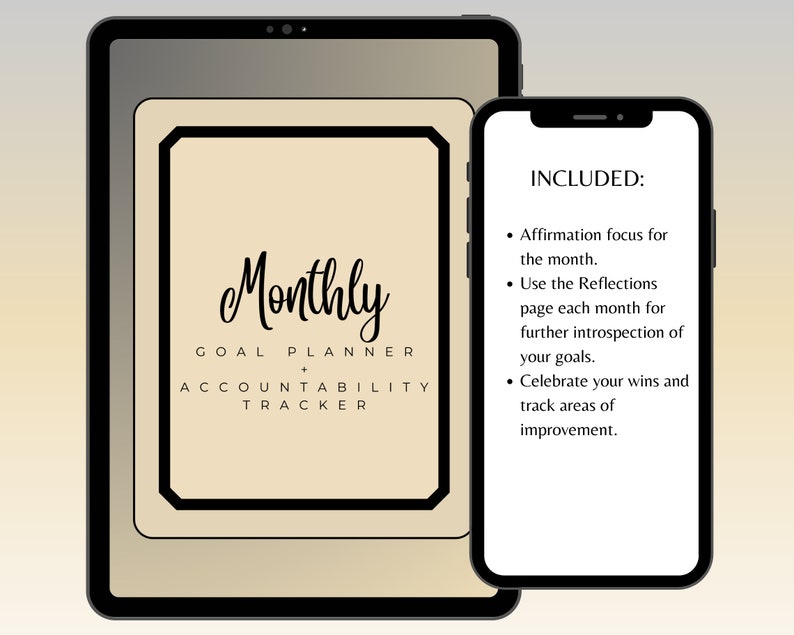 Digital Planner, Minimalist Printable Planner, Goal Planner ...