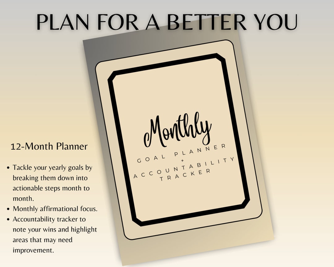 Digital Planner, Minimalist Printable Planner, Goal Planner ...