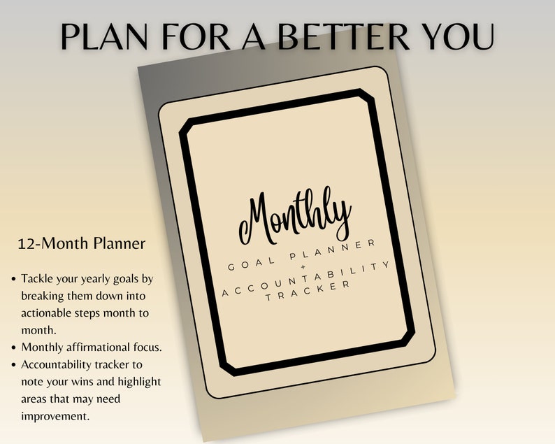 Digital Planner, Minimalist Printable Planner, Goal Planner ...