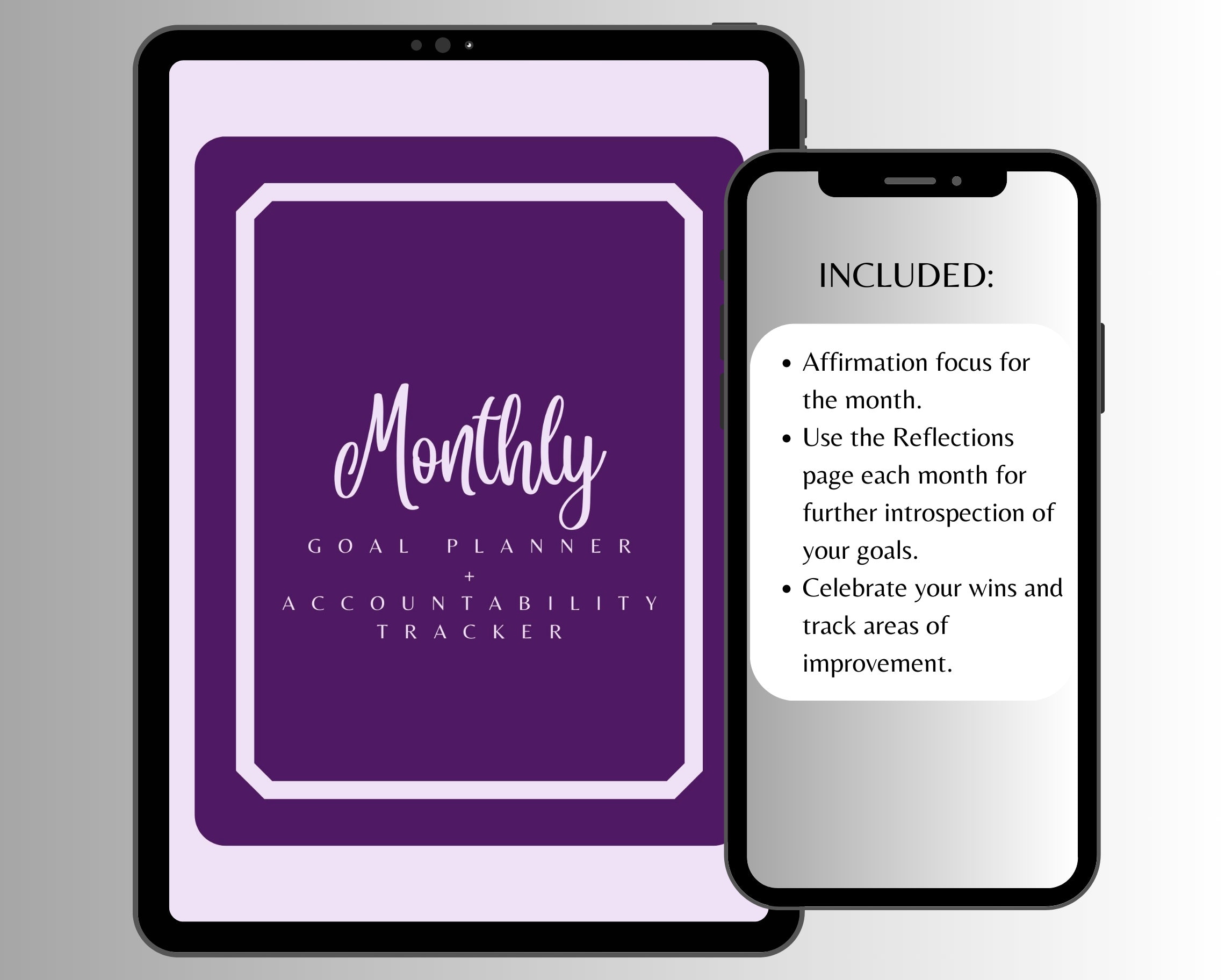 2024 Digital Planner, Printable Monthly Planner, Goal Planner ...
