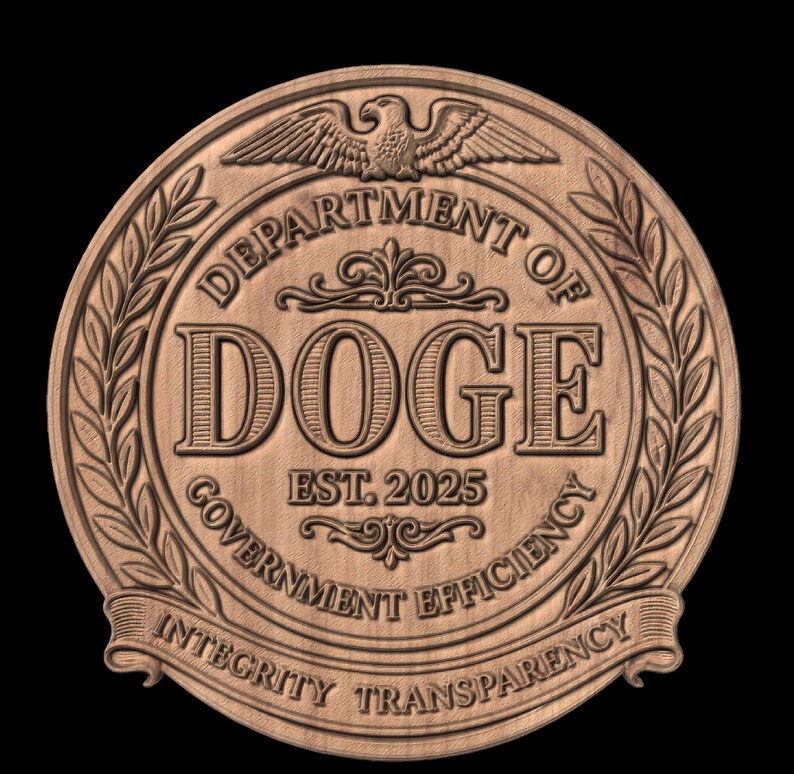 Doge Emblem STL - Aspire CNC Vector Project – Government Efficiency ...