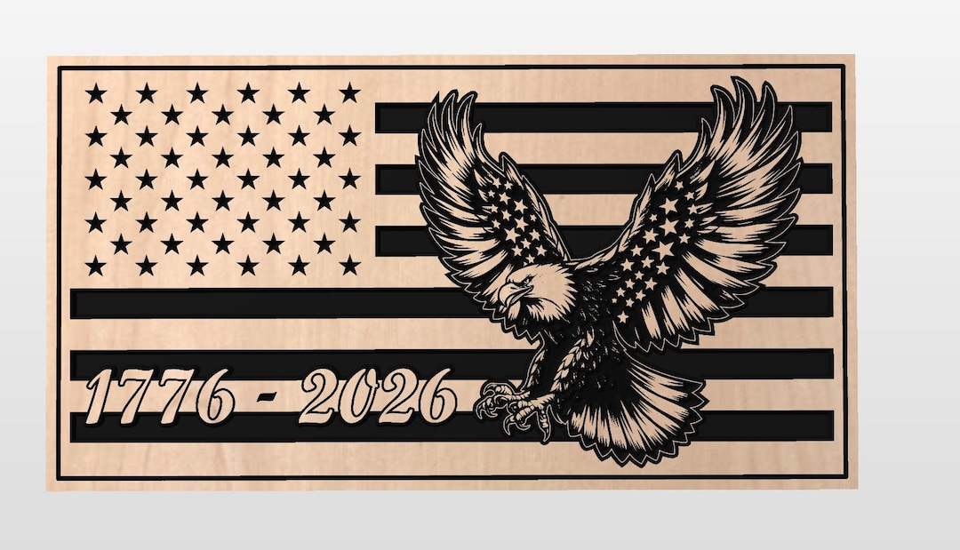 Eagle Flag CNC Carving Project: USA 250th Anniversary (digital Download ...