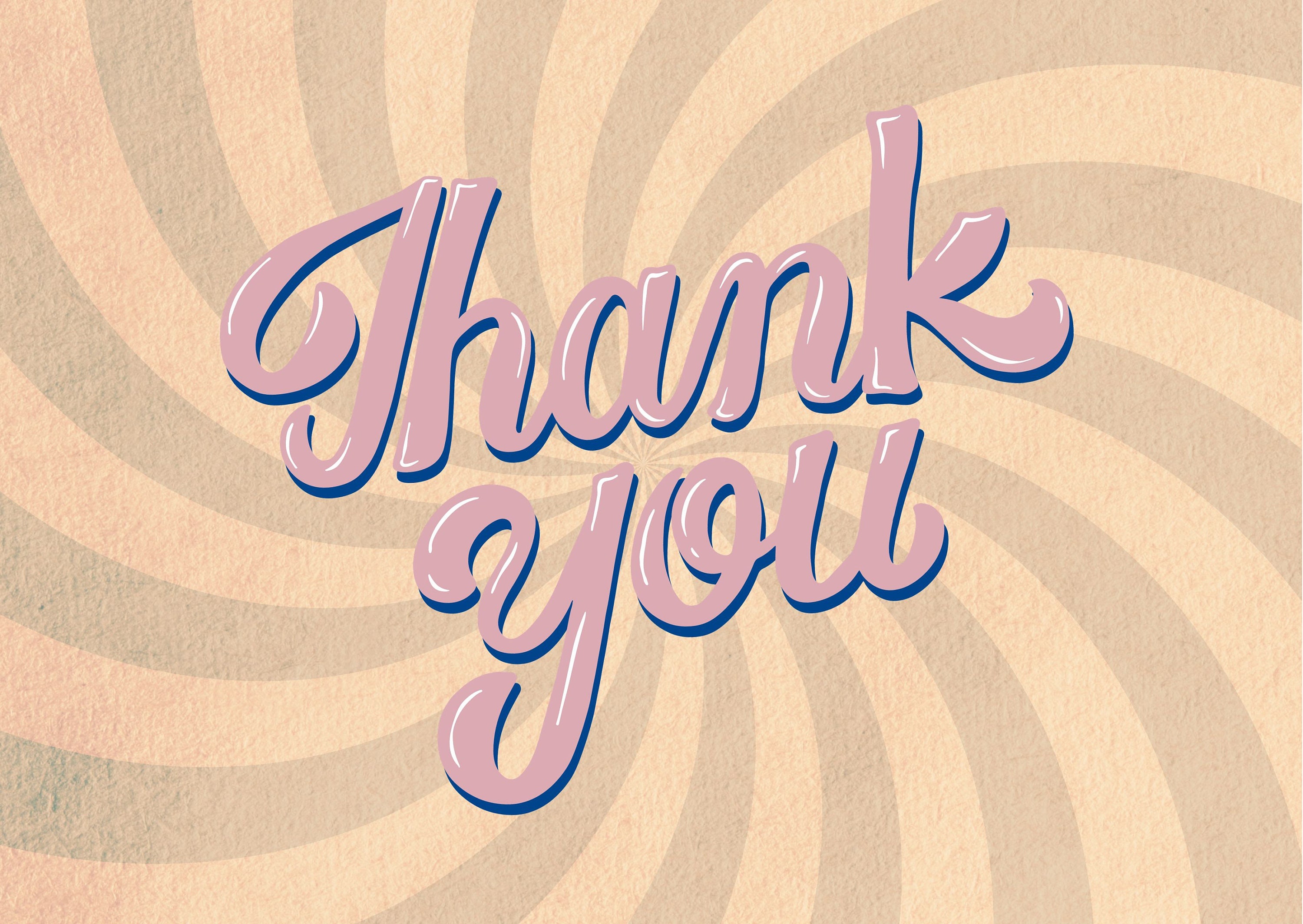 Retro Thank You Card, Template, Printable Thank You, Wedding Thank You ...