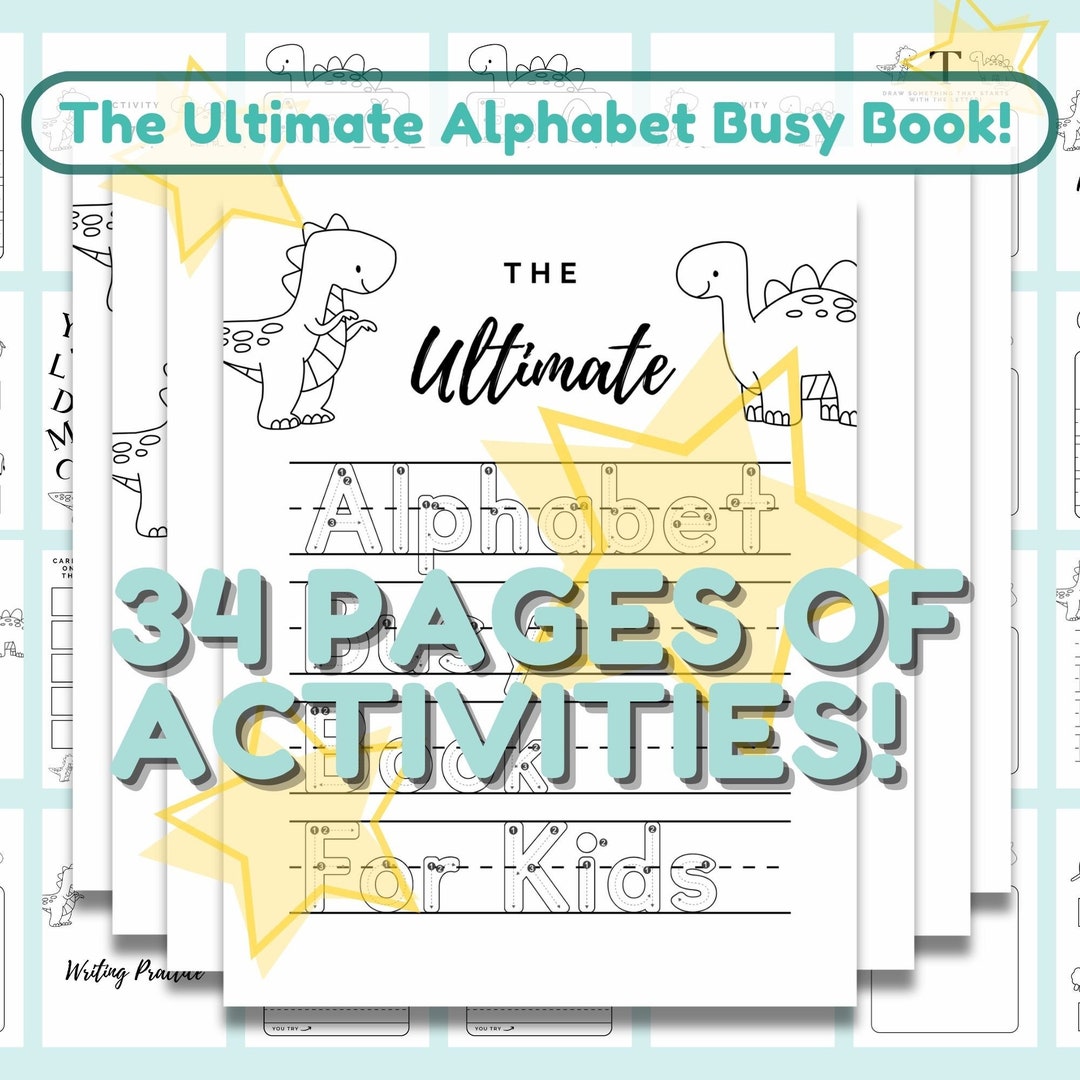 The Ultimate Alphabet Busy Book for Kids 34 Pages of Activities Digital ...