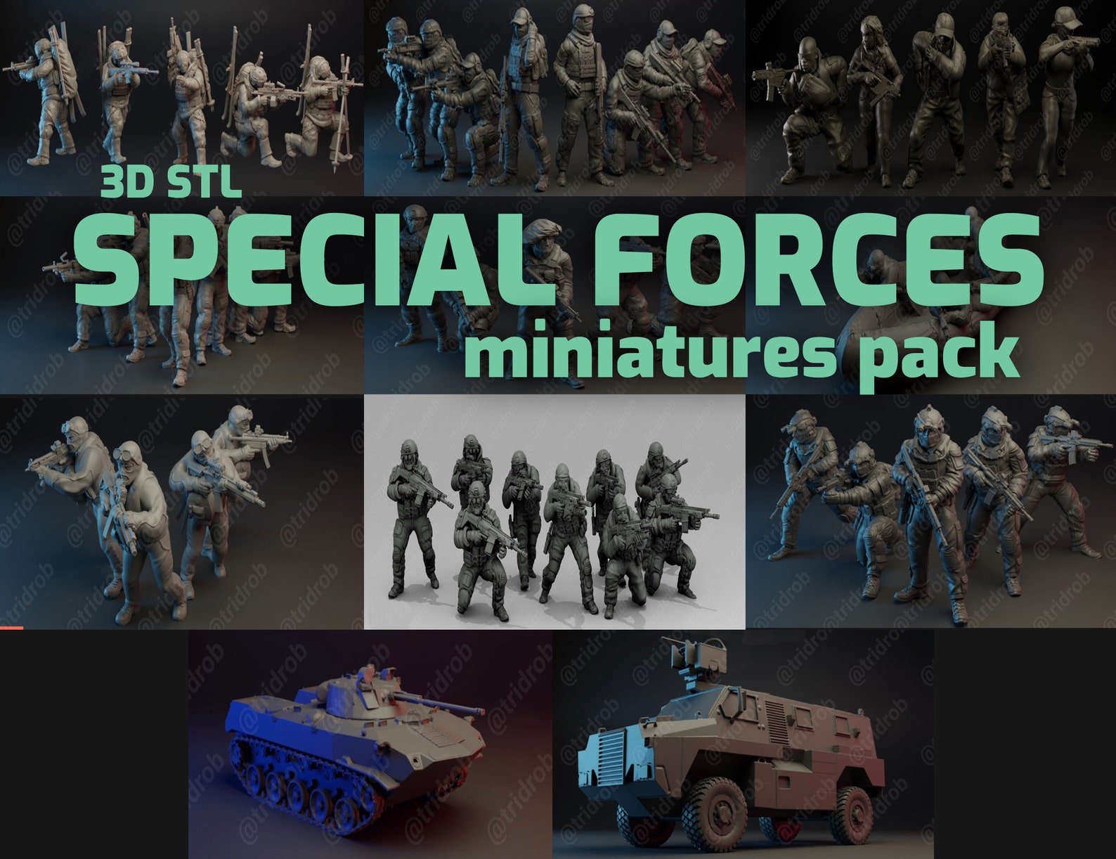 3D STL Special Forces | 3d Stl Pack | Stl File | Stl Pack | Stl Bundle ...