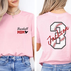 Baseball Mom T-shirt,custom Baseball Mom Shirt,personalized Baseball ...