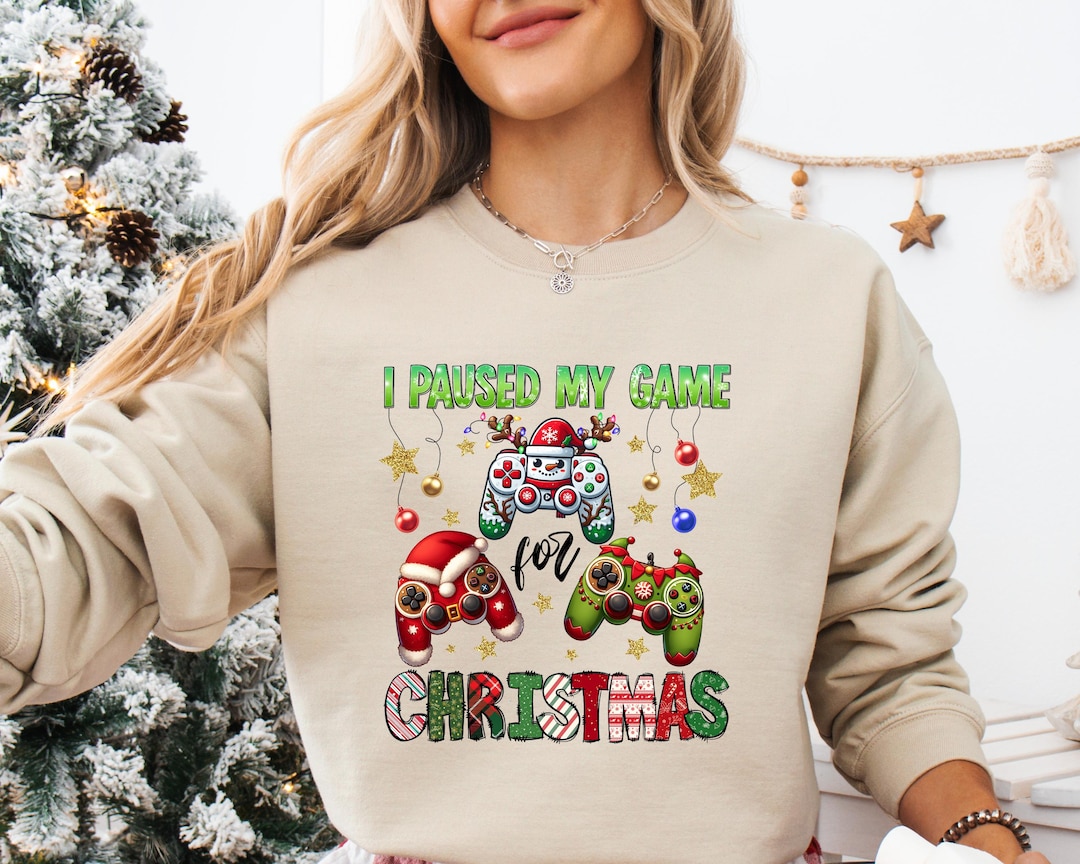 Gamer Christmas Sweatshirt, Christmas Gaming Controllers Sweater ...