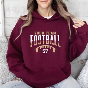 Customized Football Sweatshirt, Custom Football Team Name and Number ...