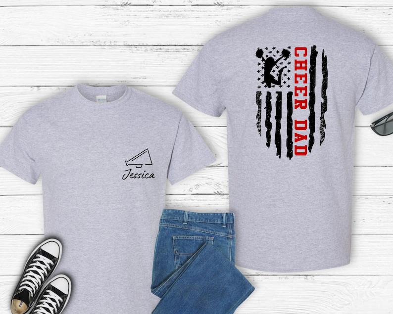 Cheer Dad Shirt ,custom Cheer Dad T-shirt ,cheer Spirit Wear Shirt ...