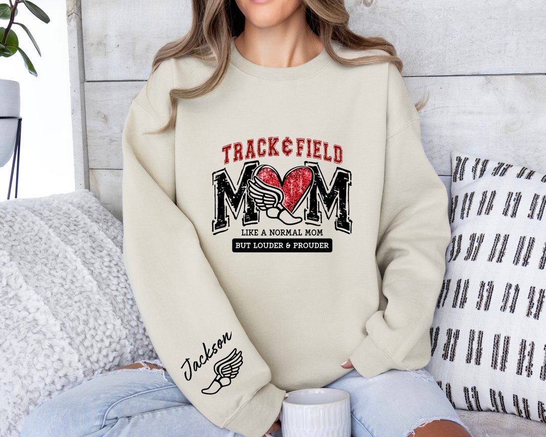 Custom Track Mom Sweatshirt, Personalized Track and Field Mom Shirt ...