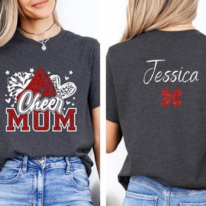 Cheer Mom Shirt,custom Cheer Mom Faux Glitter Shirt,cheer Mom Tee,cheer ...