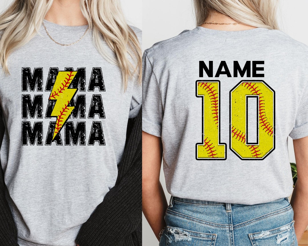 Custom Softball Mom Shirt, Softball Mama Shirt, Game Day Shirt ...