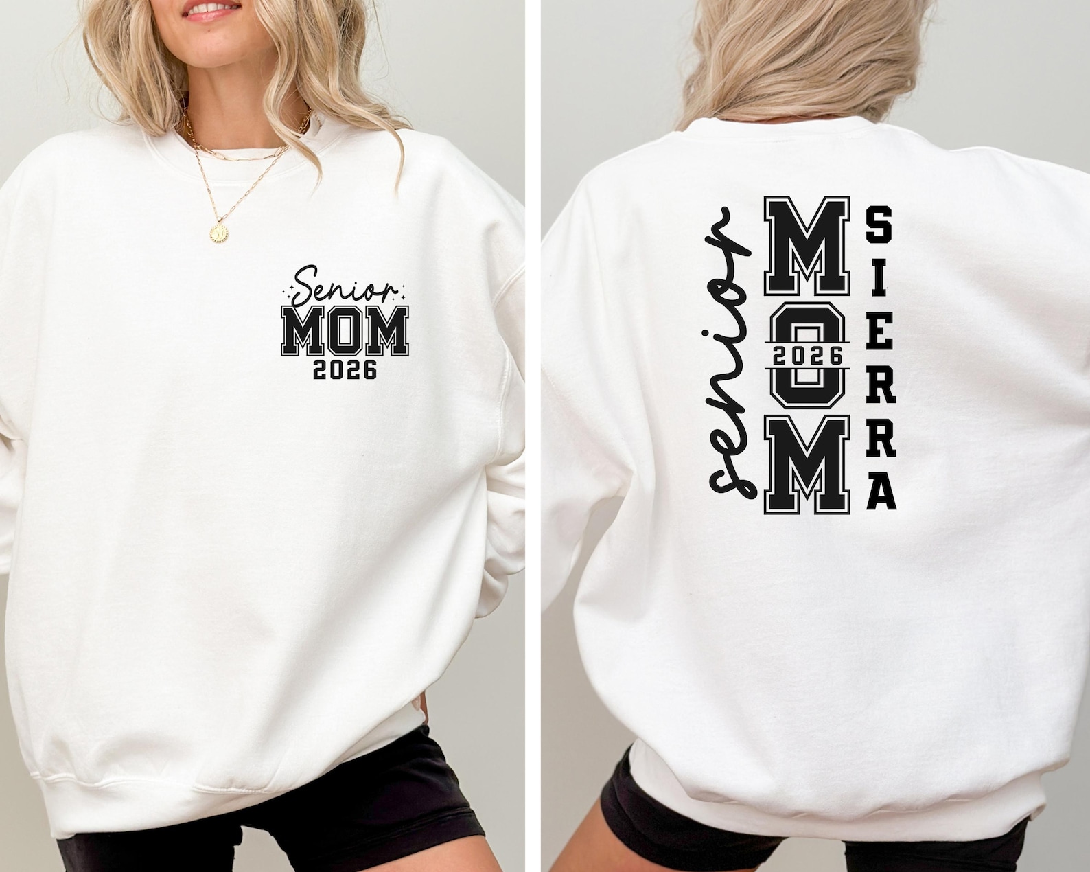 Senior Mom 2026 Sweatshirt, Custom Graduation 2026 Mom Sweater, Senior ...