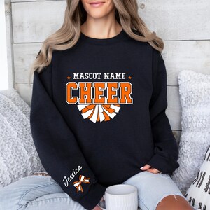 Custom Cheer Sweatshirt, Cheer Sweater, Cheer Squad Sweaters, Cheer ...