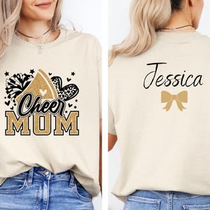 Cheer Mom T-shirt, Custom Cheer Mom Faux Glitter T-shirt, Cheer Mom ...