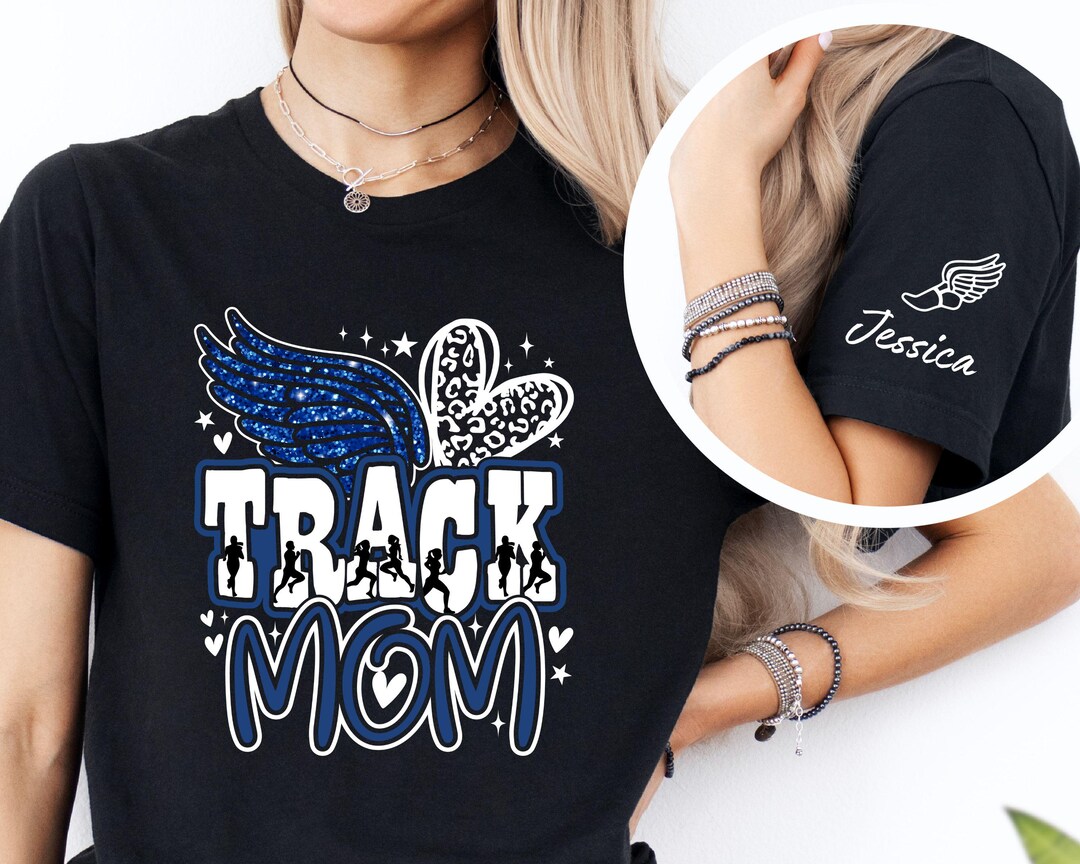 Track Mom Shirt, Personalized Track and Field Mom T-shirt, Custom Track ...
