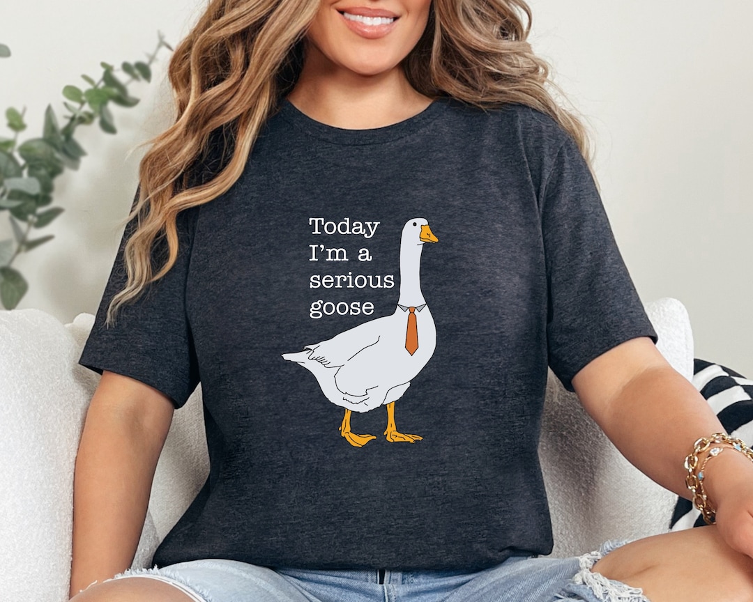 Today I'm A Serious Goose, Silly Goose T-shirt, Funny Gift for Guys ...