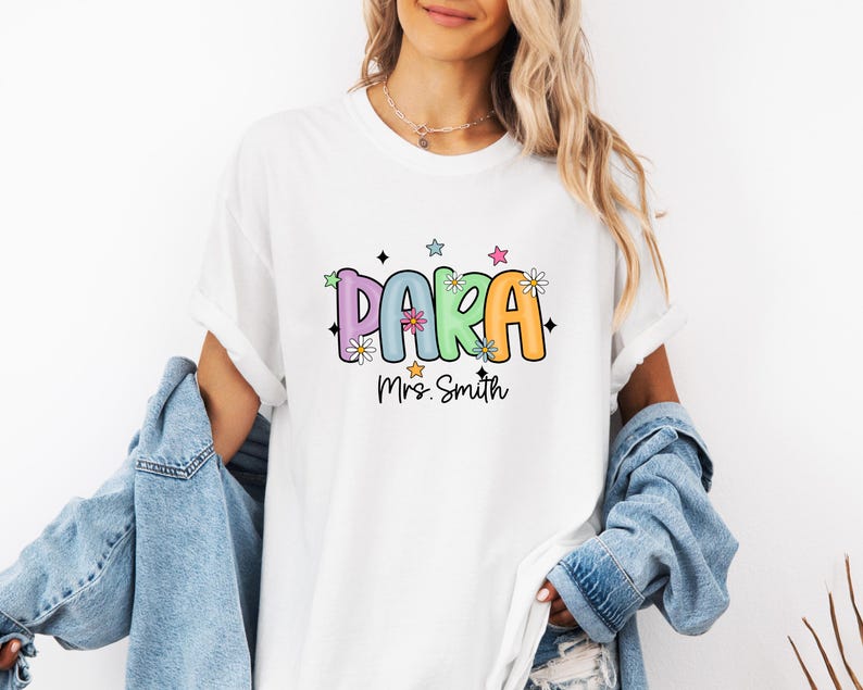 Personalized Para Shirt Comfort Colors, Custom Paraprofessional T-shirt ...