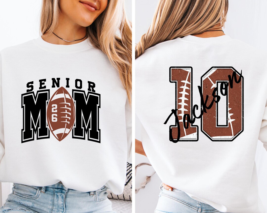 Senior Football Mom Sweatshirt, Personalized Football Mom, Football Mom ...
