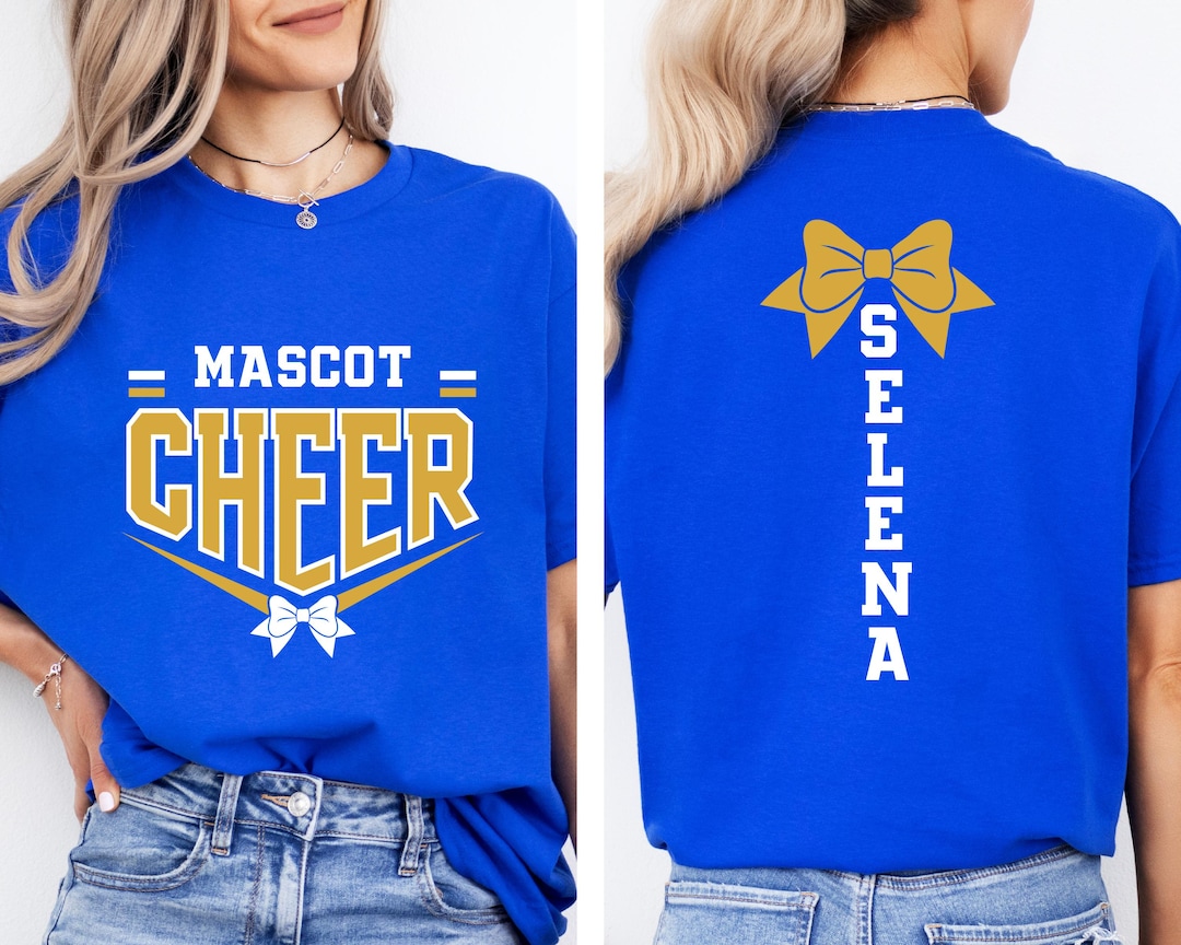 Personalized Cheer Mascot T-shirt, Team Name Cheer Squad Shirts ...