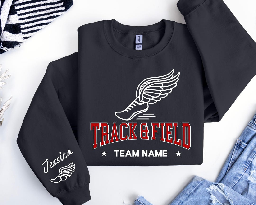 Personalized Track and Field Sweatshirt, Track Crewneck ,track and ...
