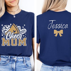 Cheer Mom T-shirt, Custom Cheer Mom Faux Glitter T-shirt, Cheer Mom ...
