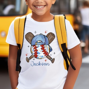 Custom Baseball Kids Shirt, Personalized Kids Baseball Shirt, Baseball ...