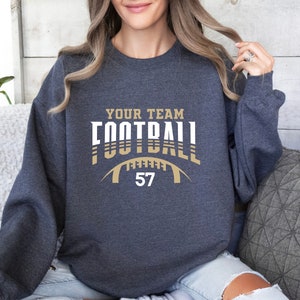 Customized Football Sweatshirt, Custom Football Team Name and Number ...