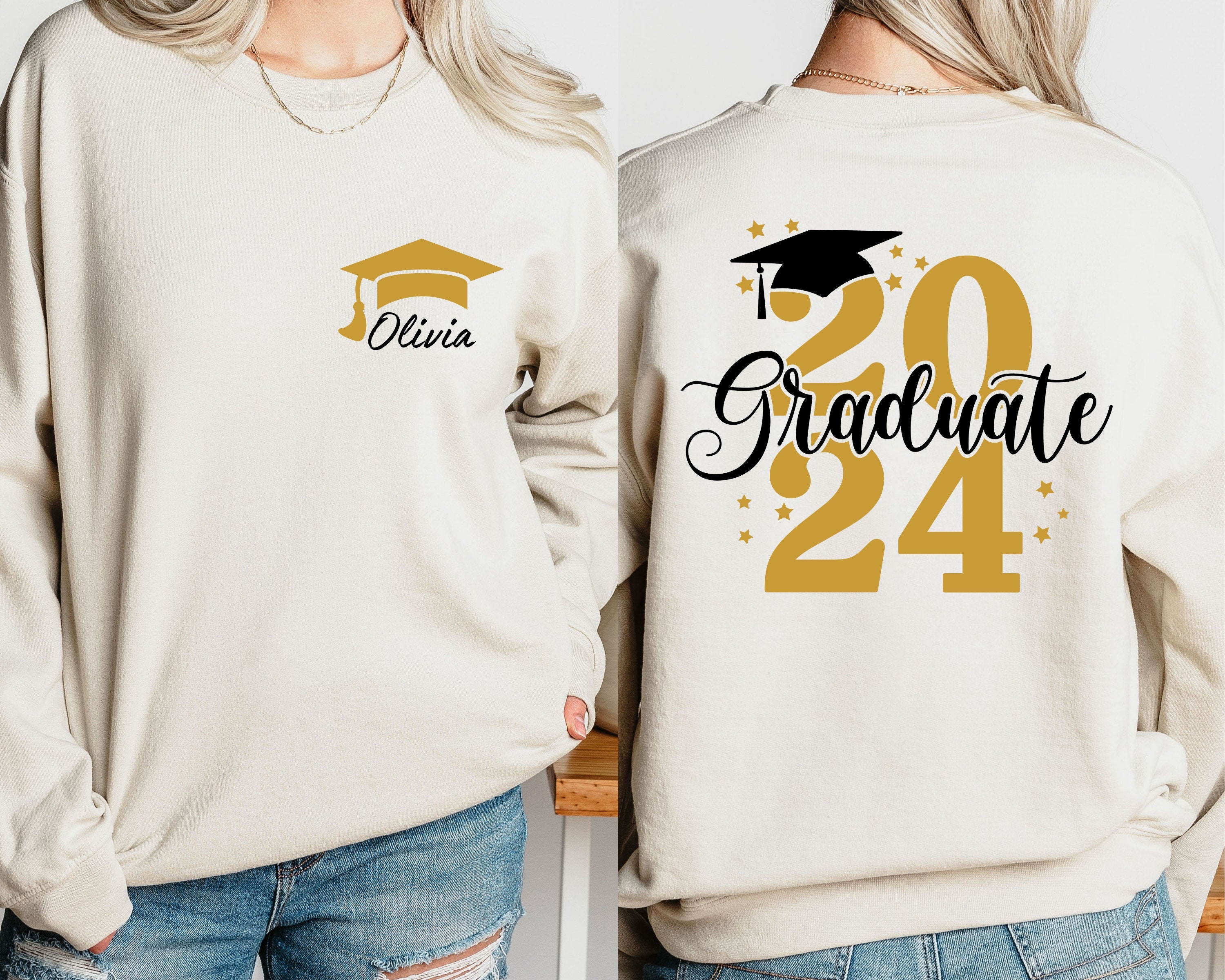 Custom Class of 2024 Graduation Sweatshirt,personalized Graduation ...