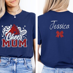Cheer Mom Shirt,custom Cheer Mom Faux Glitter Shirt,cheer Mom Tee,cheer ...