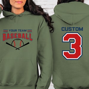 Custom Baseball Sweatshirt, Personalized Baseball Shirt, Baseball Team ...