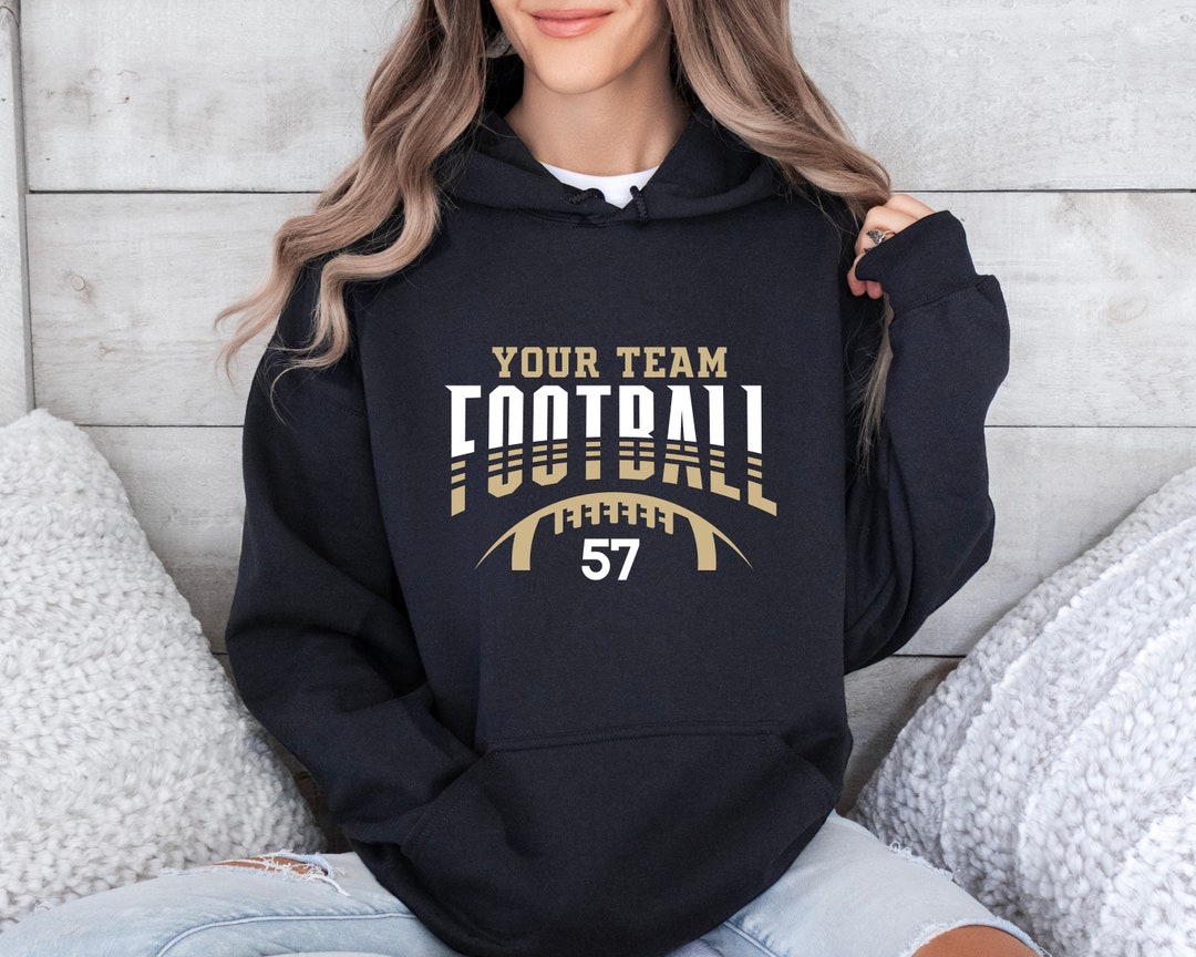 Customized Football Sweatshirt, Custom Football Team Name and Number ...
