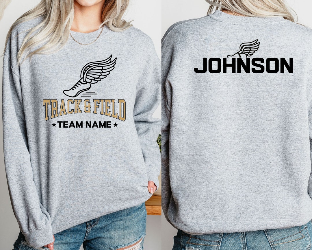 Custom Track Sweatshirt, Track and Field Team Name Sweater, Track ...