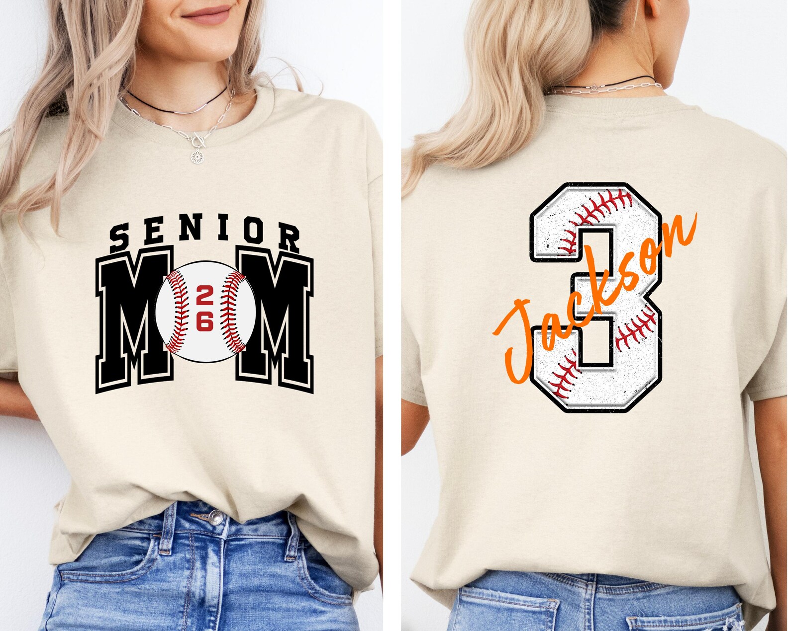 Senior Baseball Mom T-shirt, Custom Senior Baseball Mom Shirt ...