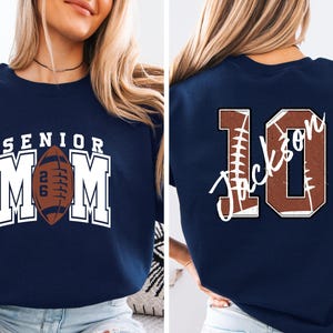 Senior Football Mom Sweatshirt, Personalized Football Mom, Football Mom ...