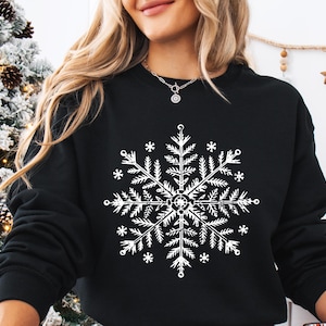 Snowflake Winter Christmas Sweatshirt, Christmas Snowflake Sweater ...