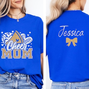Cheer Mom T-shirt, Custom Cheer Mom Faux Glitter T-shirt, Cheer Mom ...