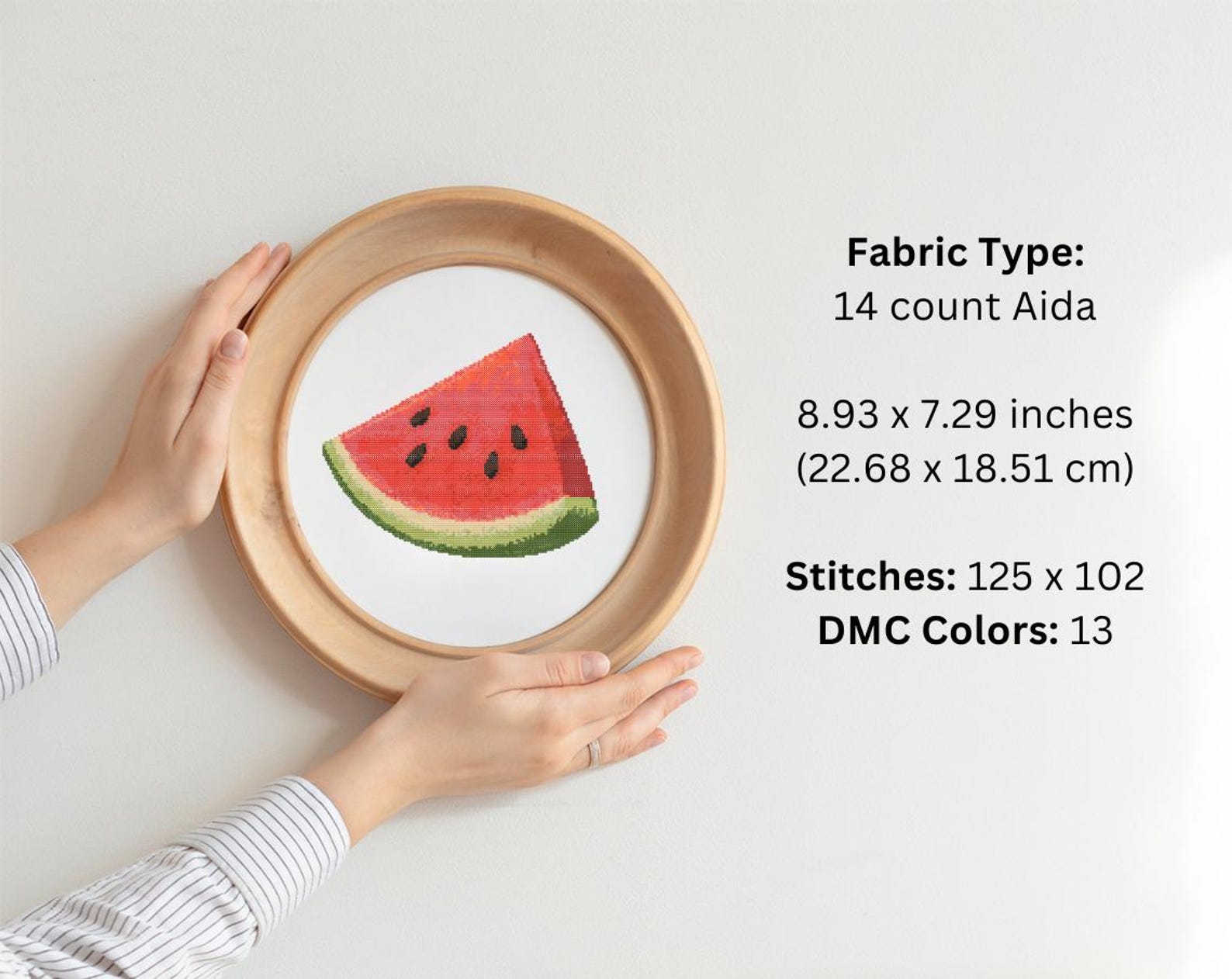 Watermelon Cross Stitch Pattern PDF - Fun Fruit Embroidery Chart ...