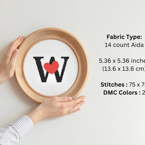 Magical Love Letter W Cross Stitch Pattern - PDF Download Enchanting ...