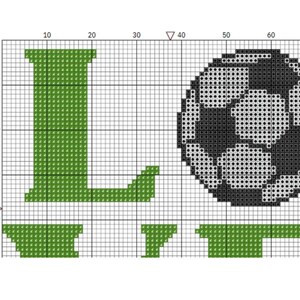 Love Soccer Cross Stitch Pattern: Sport Xstitch (PDF Pattern) - Etsy