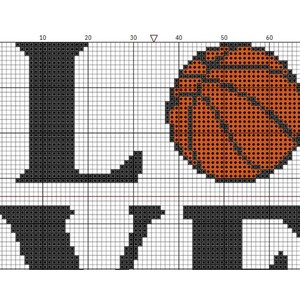 Love Basketball Cross Stitch Pattern: Sport Xstitch (PDF) - Etsy