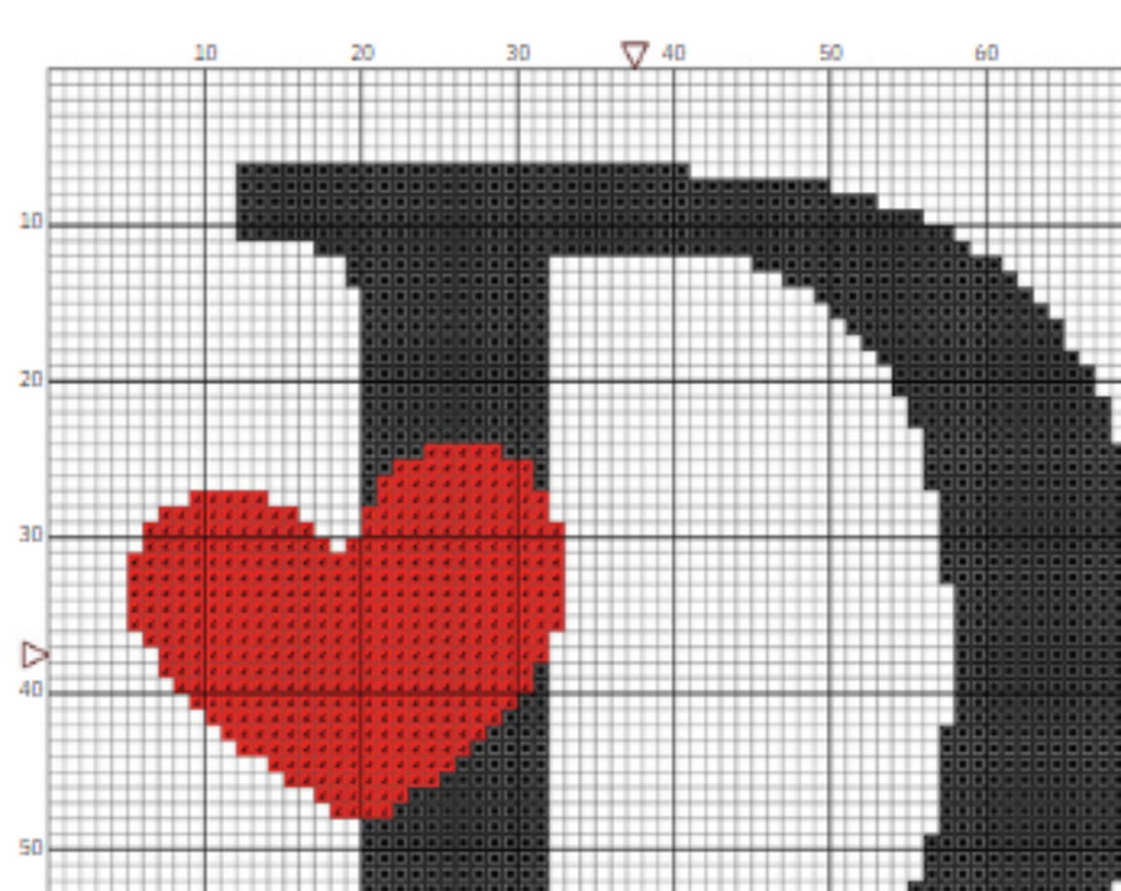 Love Letter D Cross Stitch Pattern: Alphabet Hoop Art (PDF Download) - Etsy