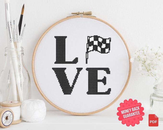 Nascar Cross Stitch Pattern PDF Instant Download - Etsy Canada