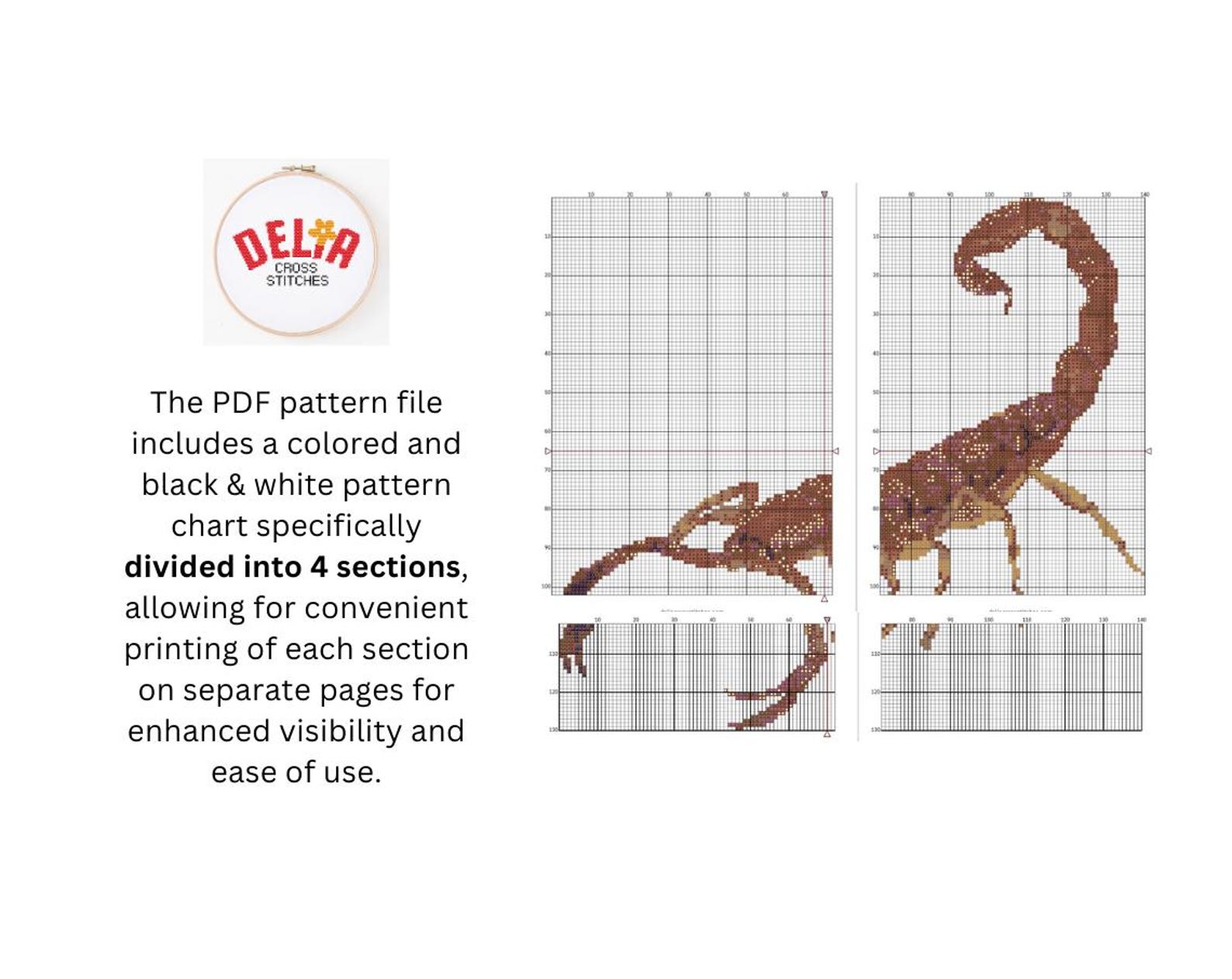 Scorpion Cross Stitch Pattern - Etsy