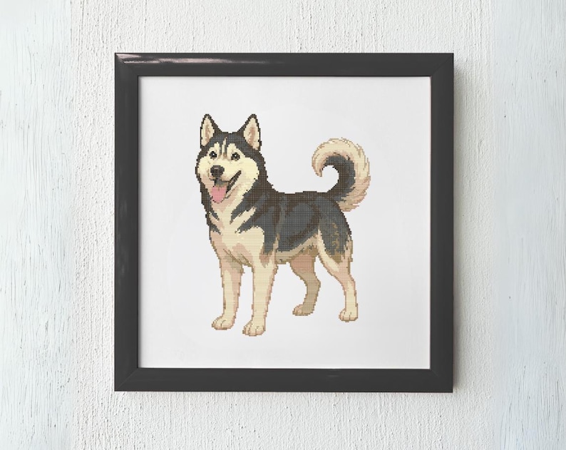 Husky Cross Stitch Pattern: Dog Embroidery Design (PDF) - Etsy