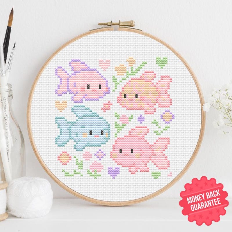Fish Cross Stitch - Etsy