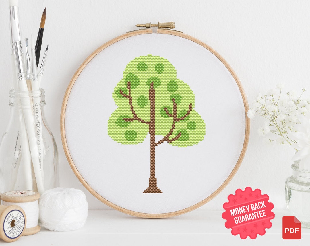 Tall Tree Cross Stitch Pattern PDF Modern Cross Stitch Easy Cross ...