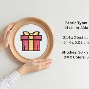 Gift Box Mini Cross Stitch Pattern – Beginner Counted Chart (PDF ...